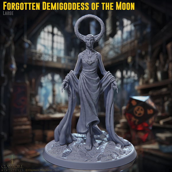 Forgotten Demigoddess of the Moon | Large Miniatures | War King Miniatures