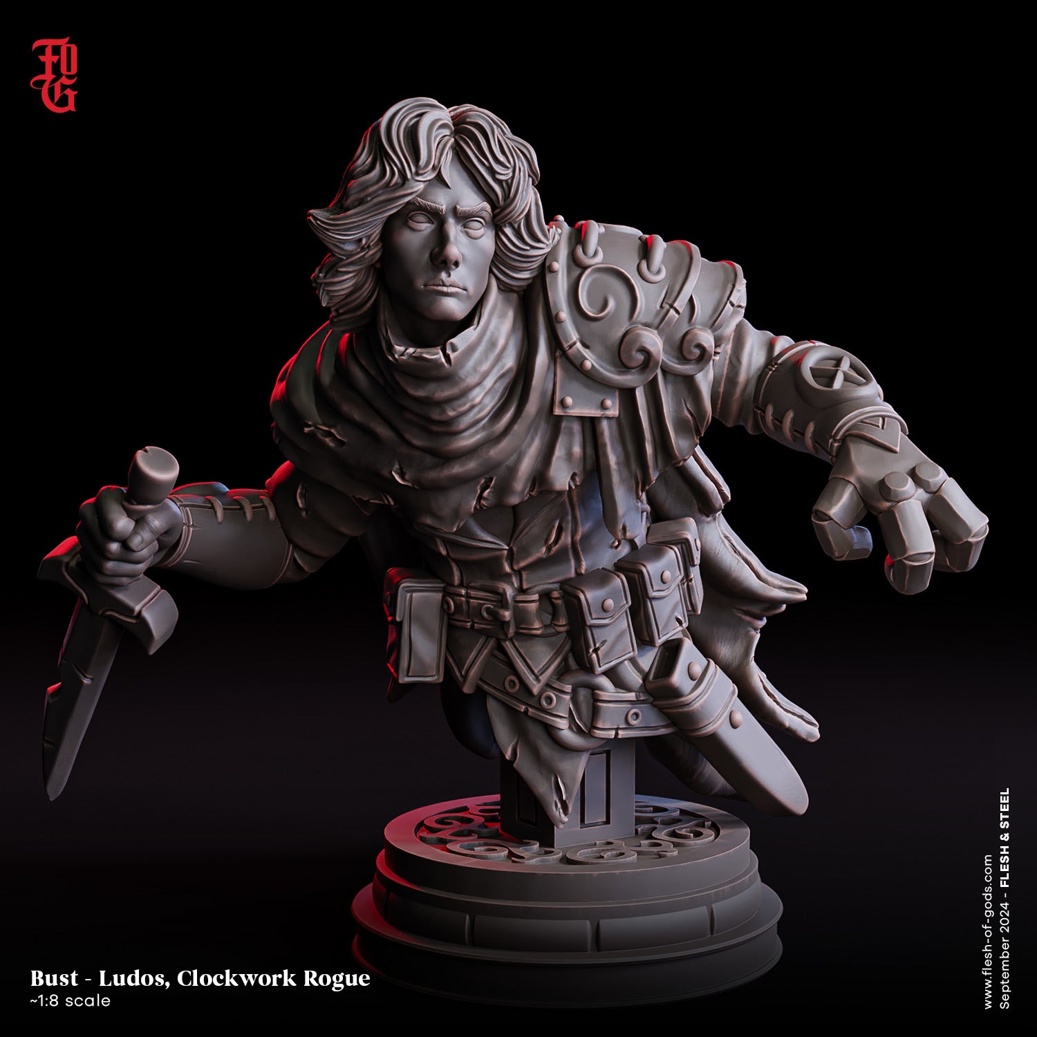 Ludos, Clockwork Rogue - Bust | War King Miniatures